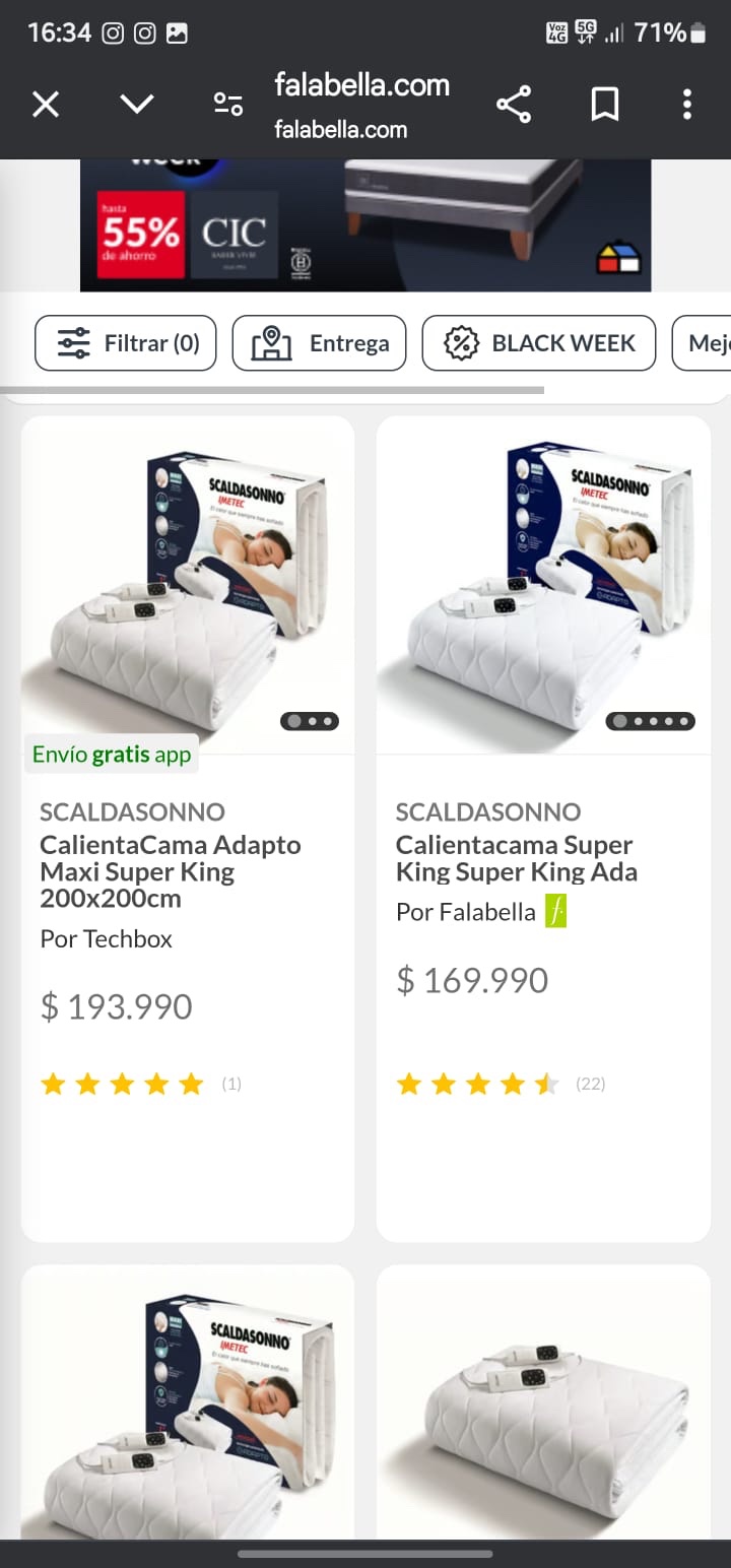 Calienta cama súper King - Matuttera